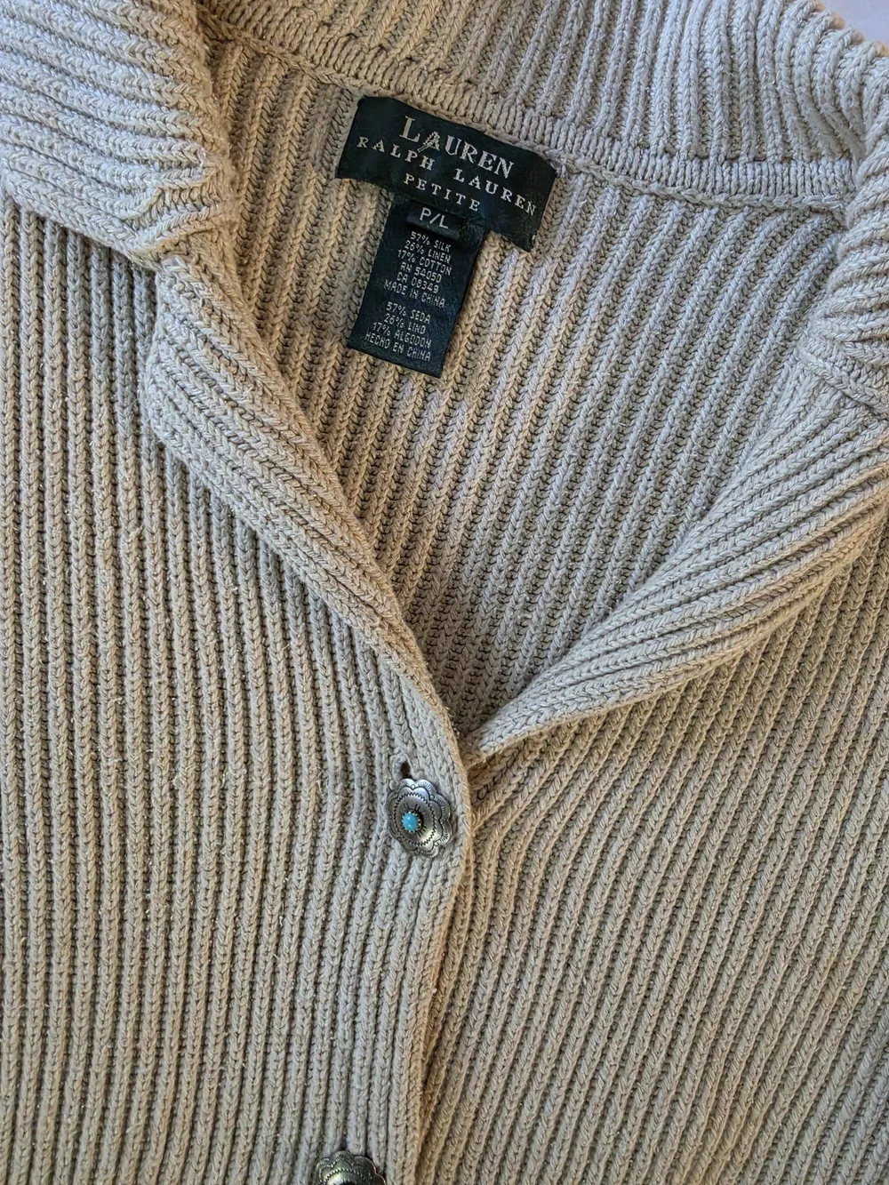 Ralph Lauren | Sweaters | Ralph Lauren Heavy Knit Sweater Cardigan Tan ...